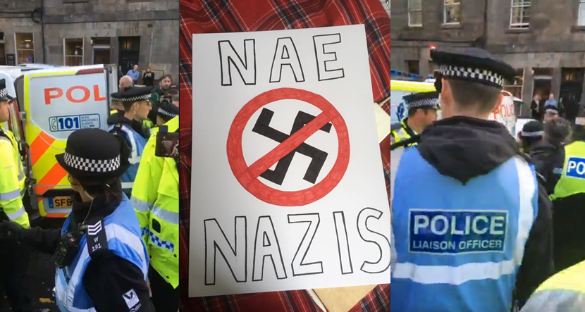 Police Scotland Arrest Protestor For Holding “Nae Nazis” Sign at Bannon ...